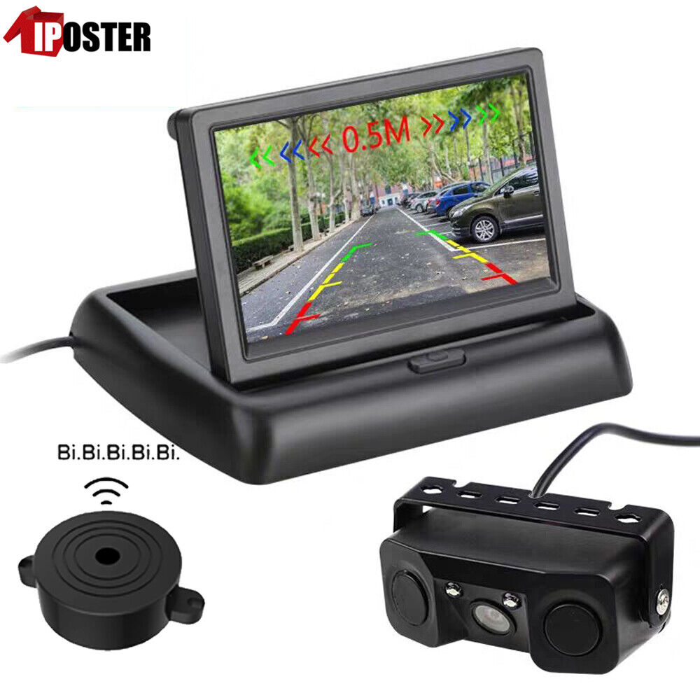 New Reversing Parking Radar Rear View Camera + Parking Sensor with Bee ...
