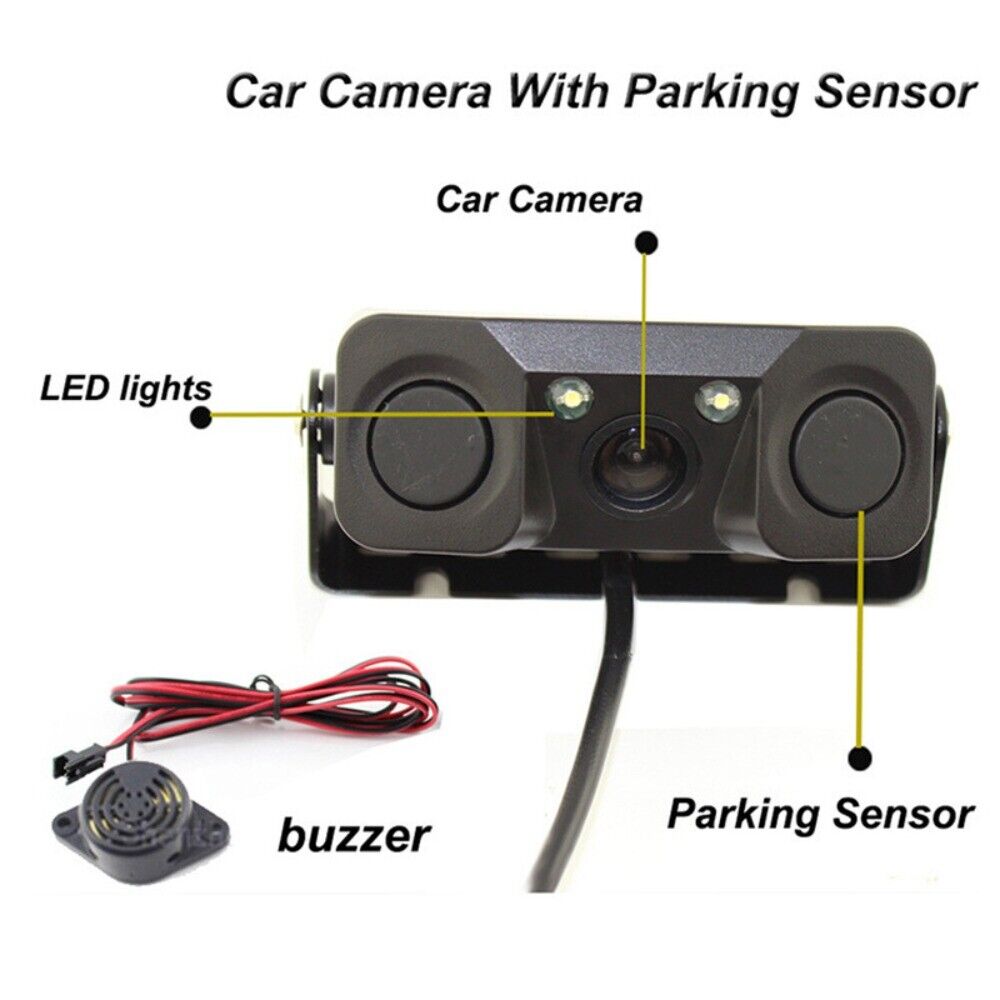 New Reversing Parking Radar Rear View Camera + Parking Sensor with Bee ...